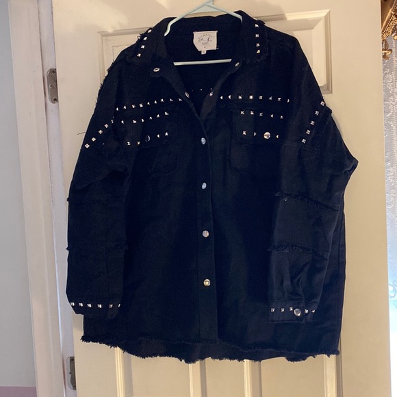 Fantastic Fawn | Jackets & Coats | Fantastic Fawn Black Denim Jacket ...